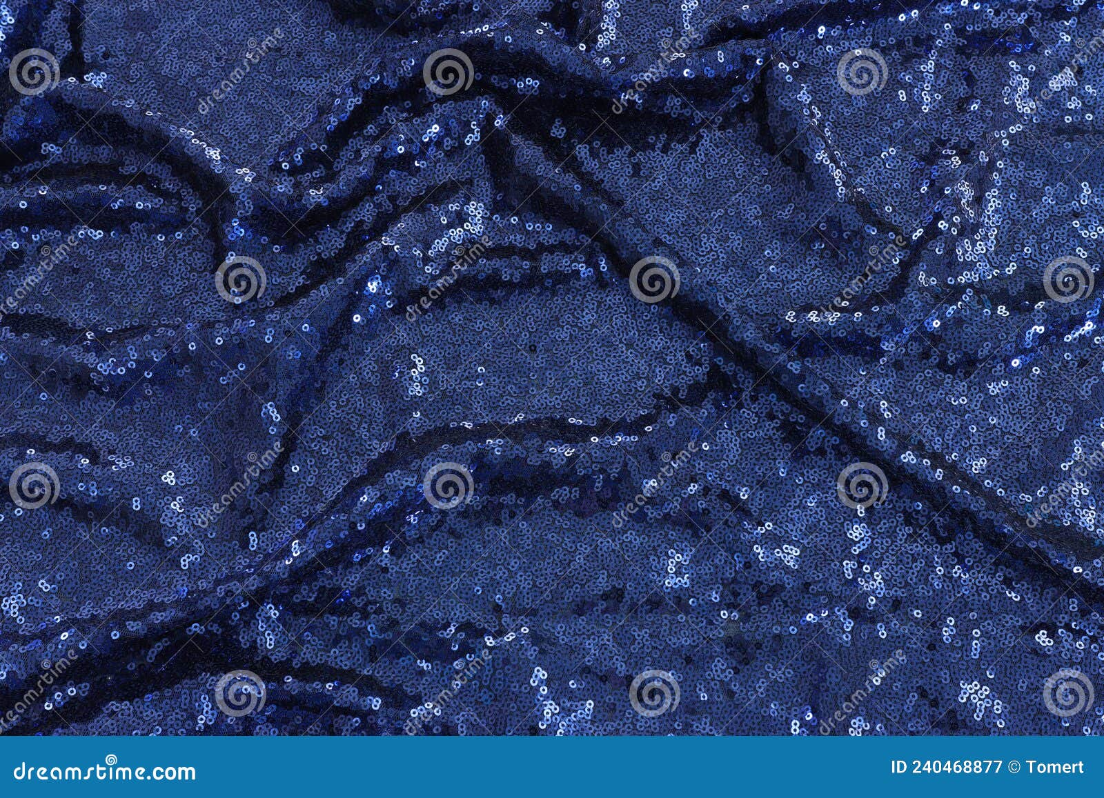 Background of Beautiful Dark Blue Sequins Fabric Stock Image - Image of ...