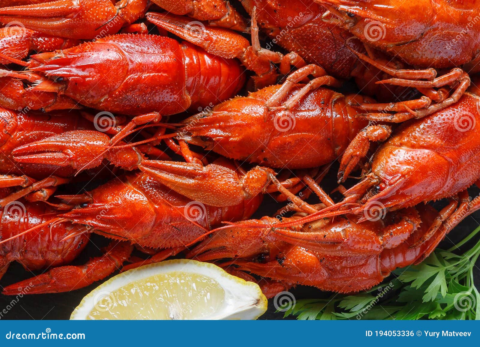 Background of Beautiful, Delicious Boiled Red Crayfish Stock Photo ...