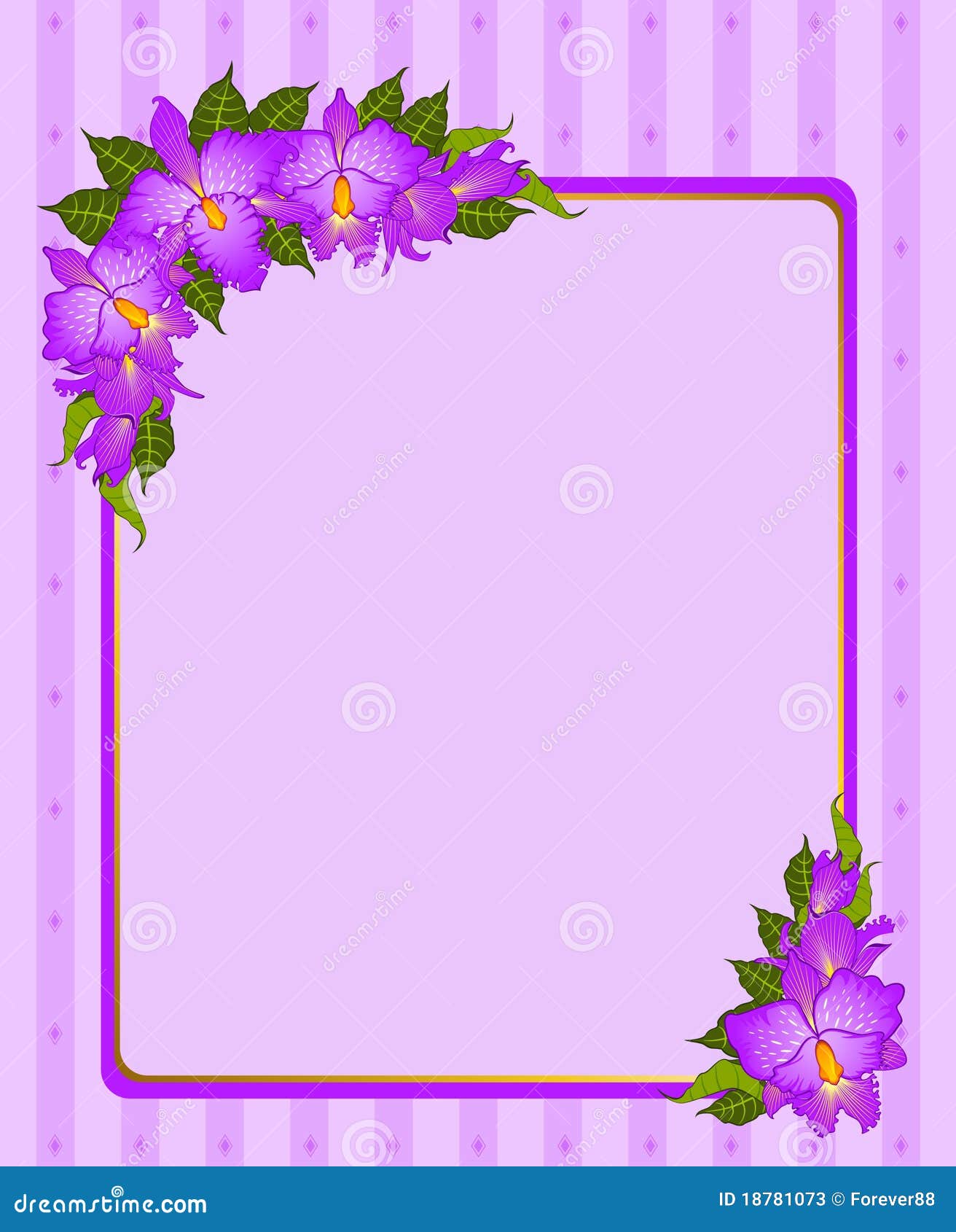 Background with Beautiful Orchids Stock Vector - Illustration of ...