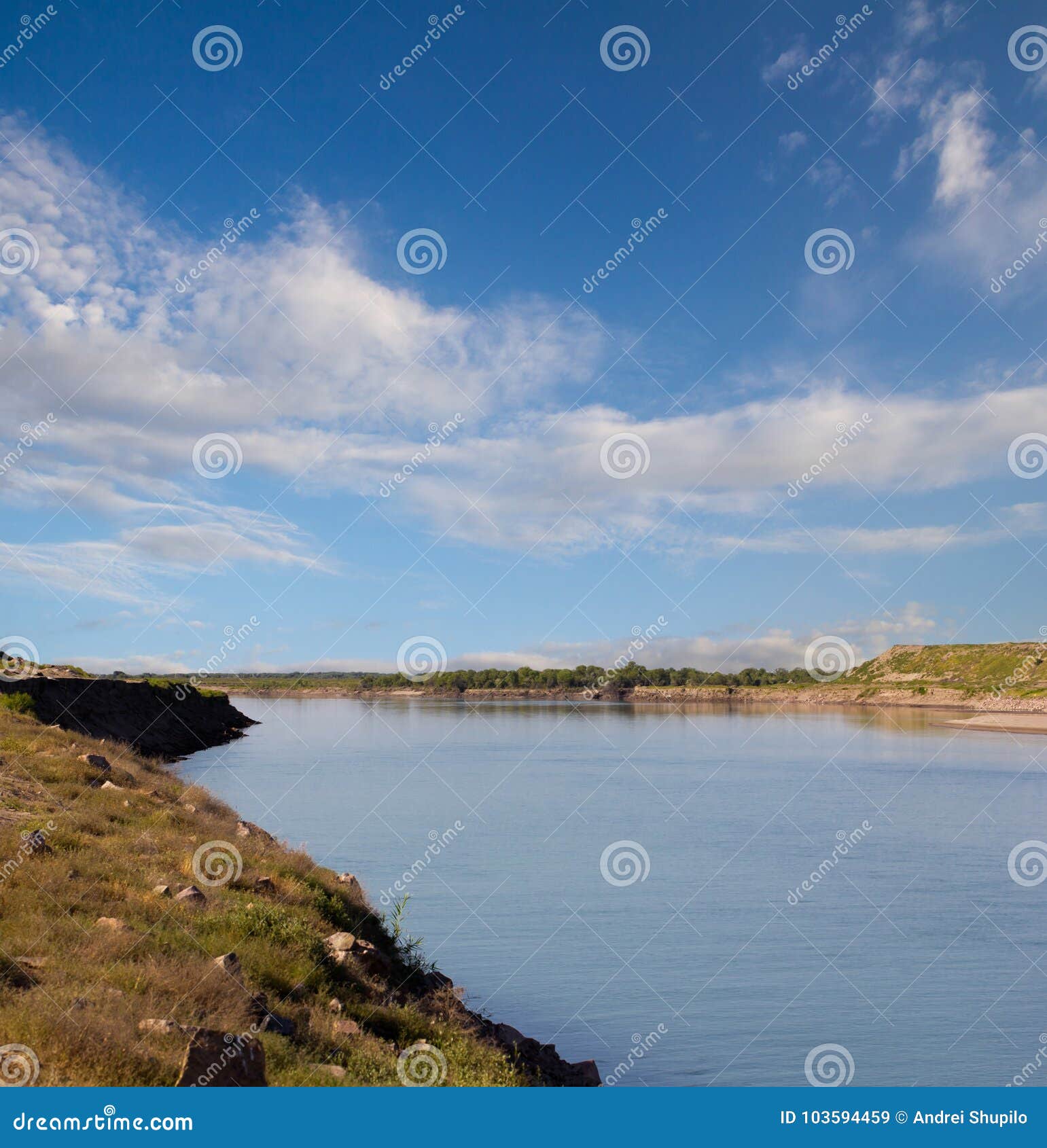 Beautiful river Syrdarya stock image. Image of cloud - 103594459