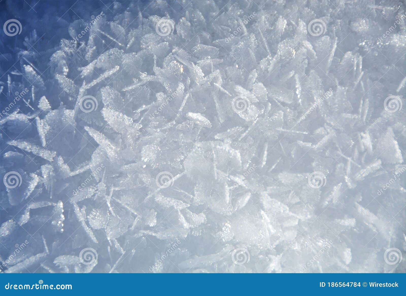 Background of Beautiful Snow Crystals with Interesting Textures Stock ...