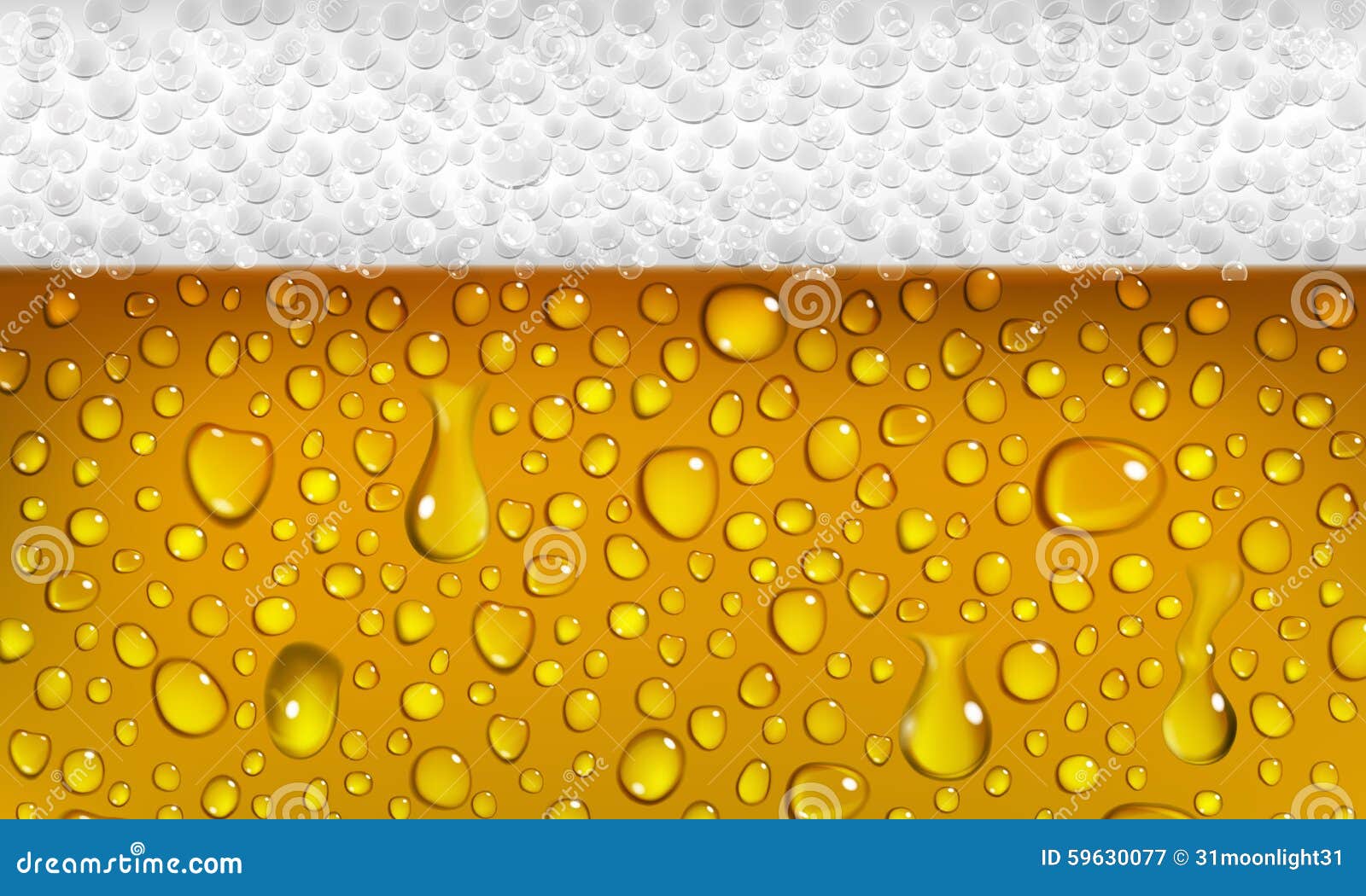 Background of Beer with Foam Stock Vector - Illustration of full, cool ...