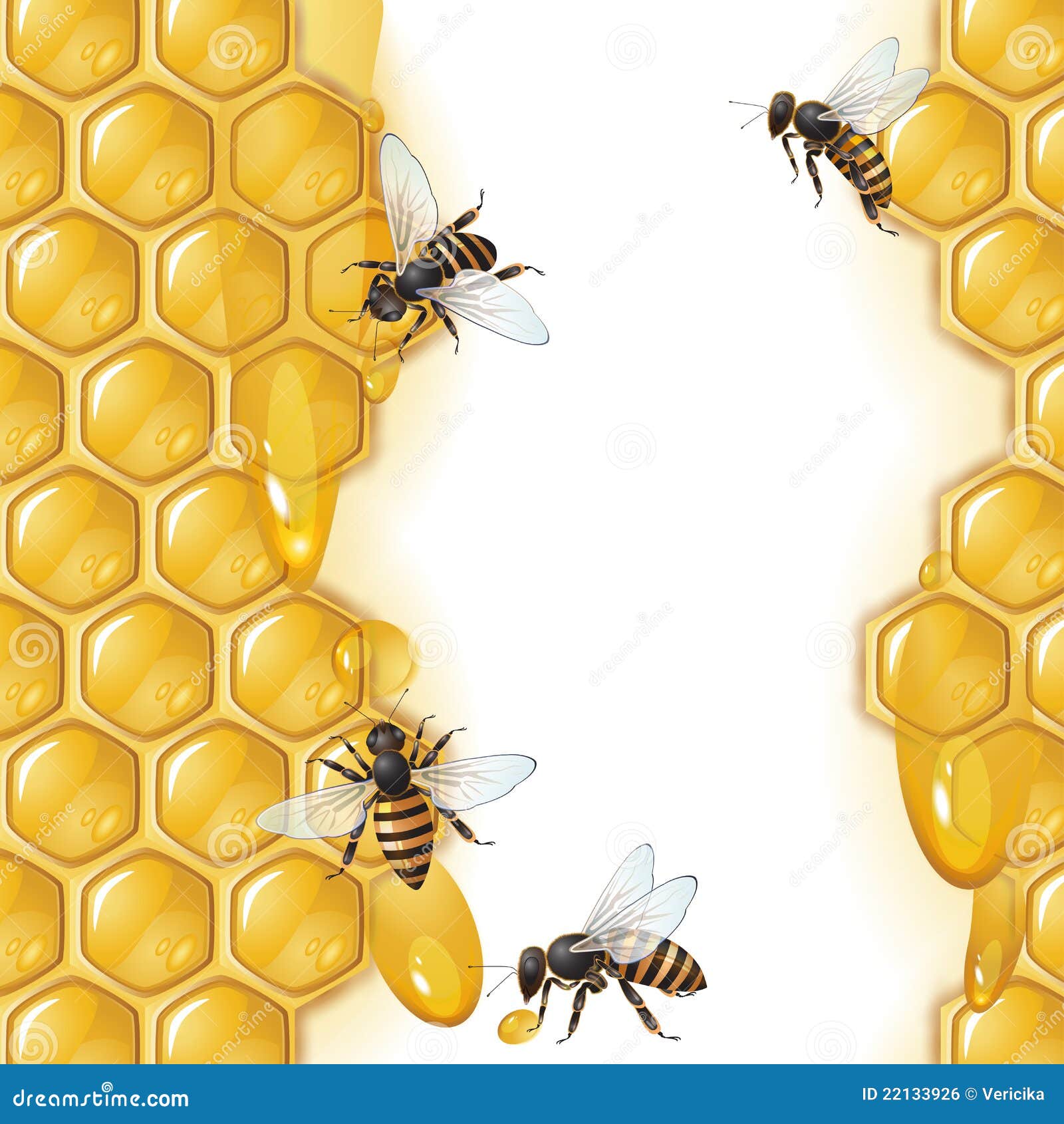 Background with bees stock vector. Illustration of background - 22133926