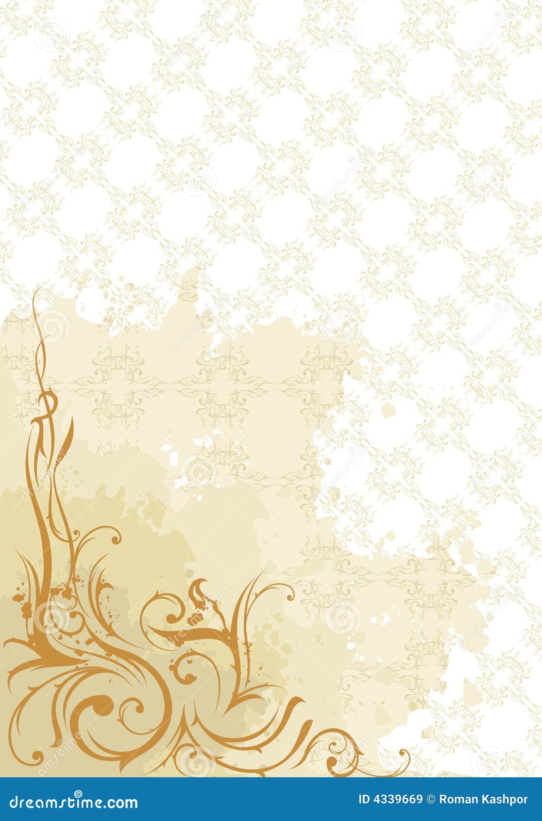 Background with Beige Pattern Stock Vector - Illustration of classics ...