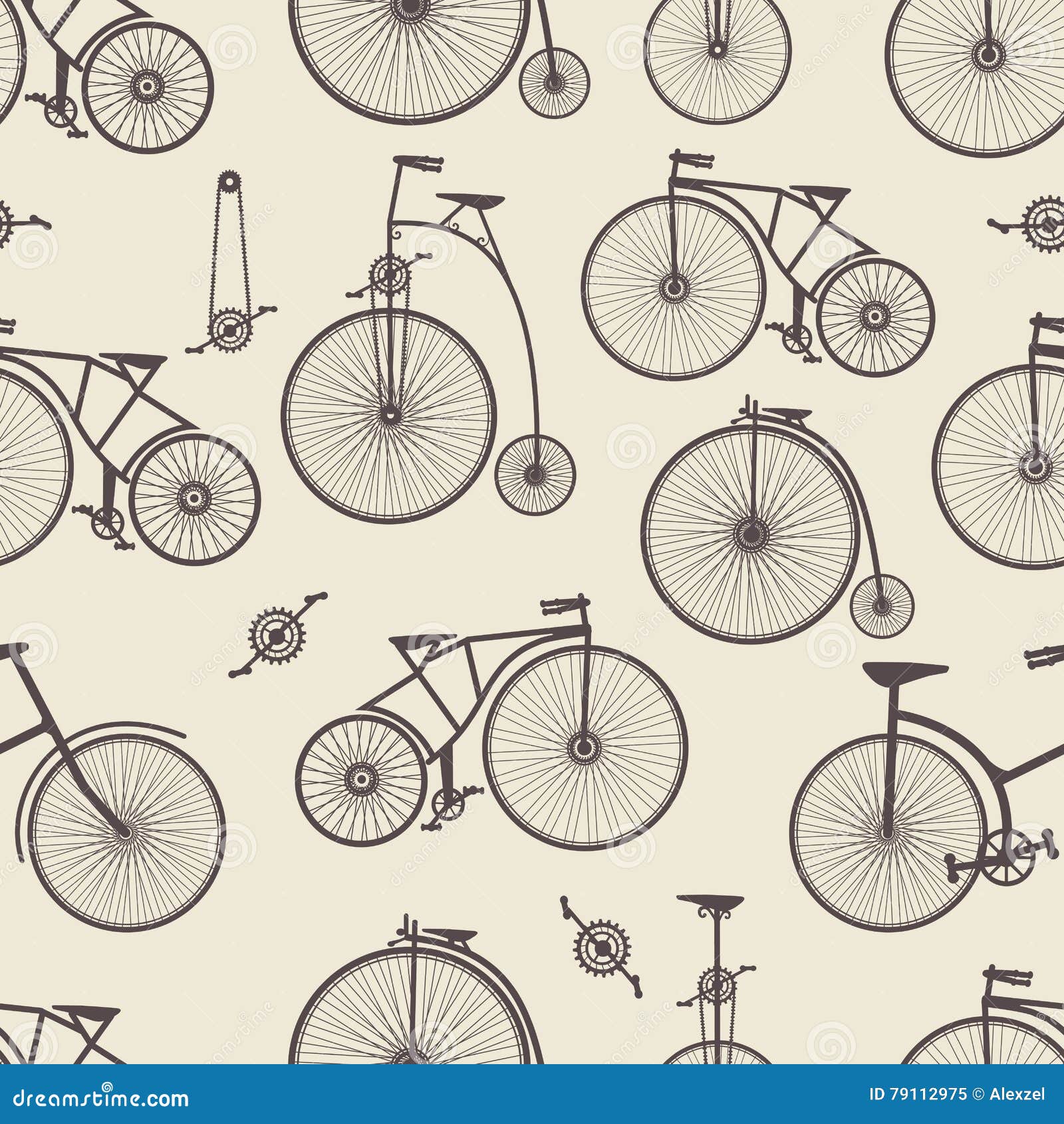Background Bicycle Seamless Stock Vector - Illustration of background ...