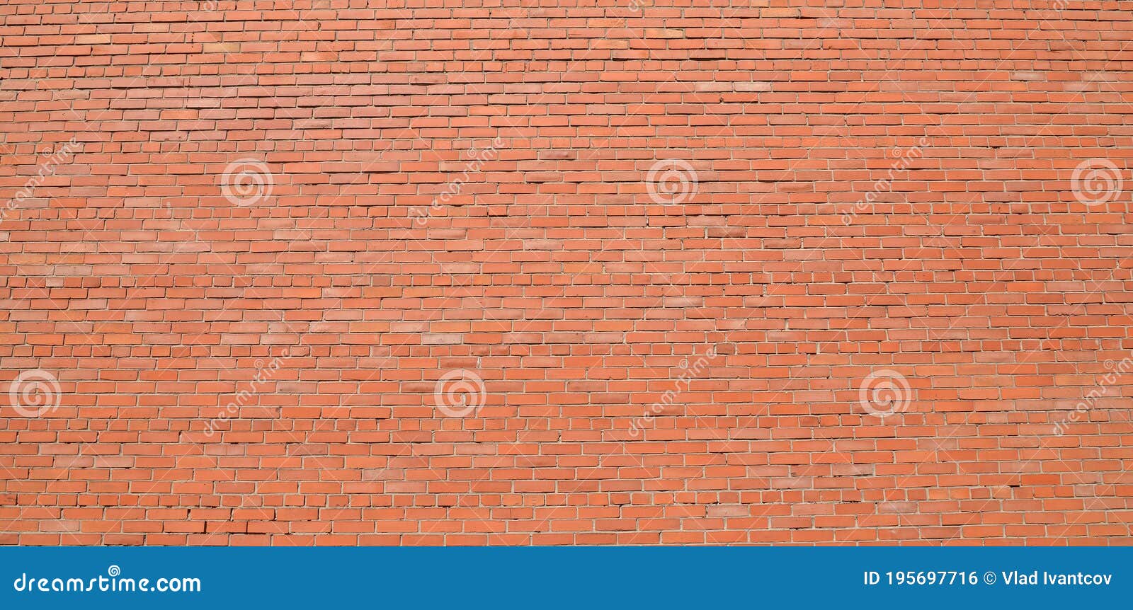 Big Red Brick Wall stock photo. Image of urban, panorama - 195697716
