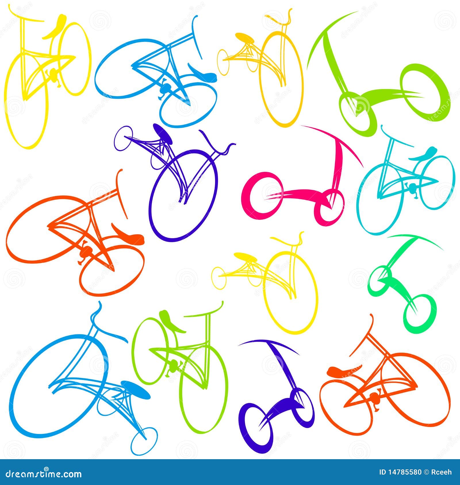 Background with bikes stock illustration. Illustration of ...