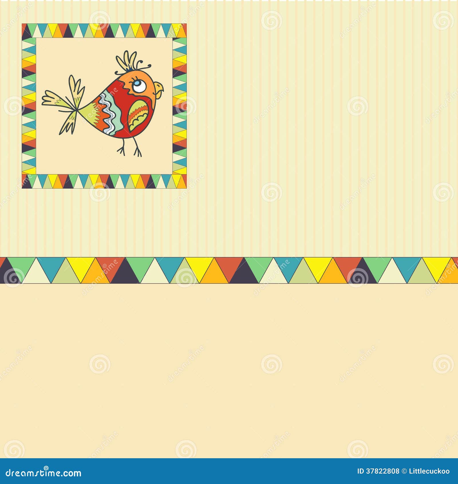 Background with Bird Parrot Stock Vector - Illustration of greeting ...