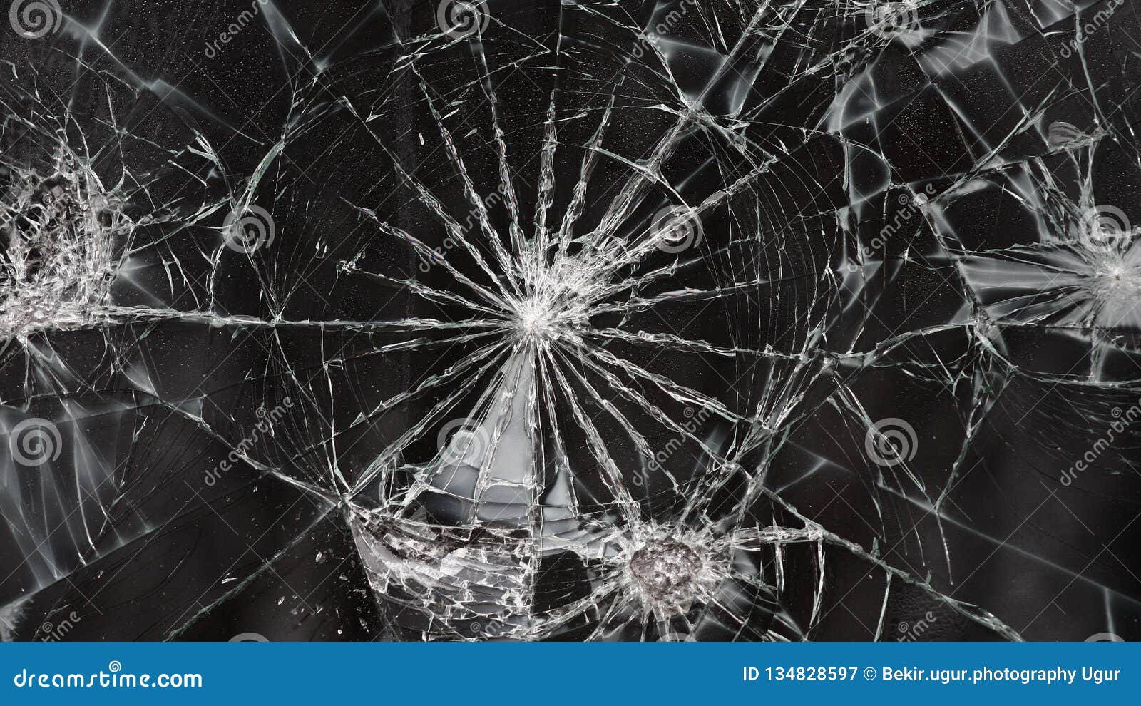 Background of Black Broken Glass in Cracks Stock Image - Image of ...