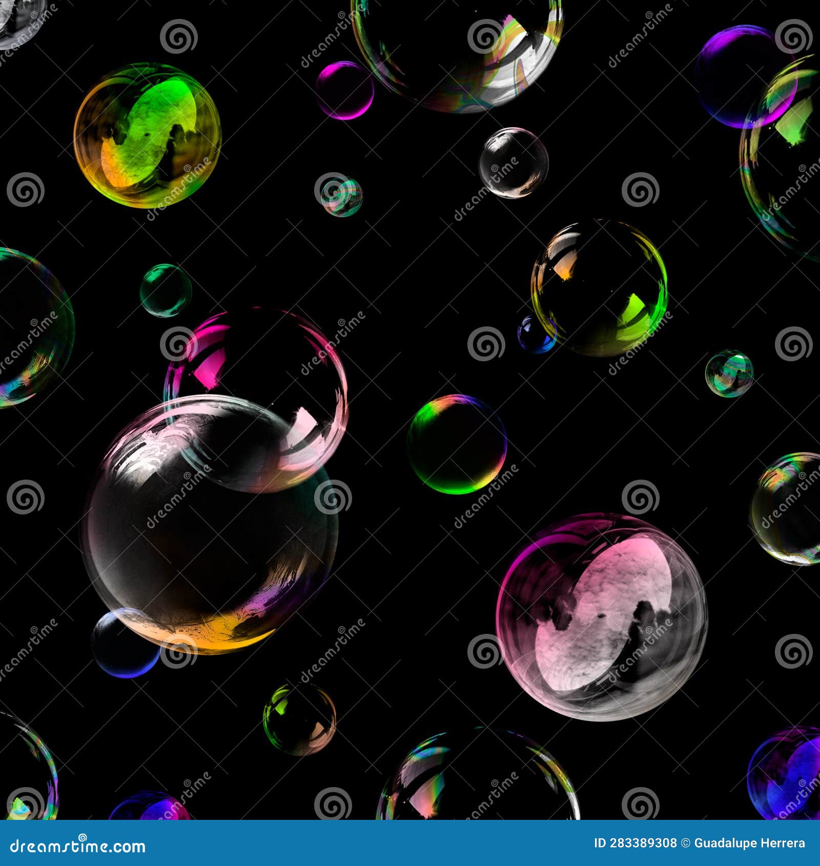 Background Black with Bubbles Concept Illustration Design Template ...