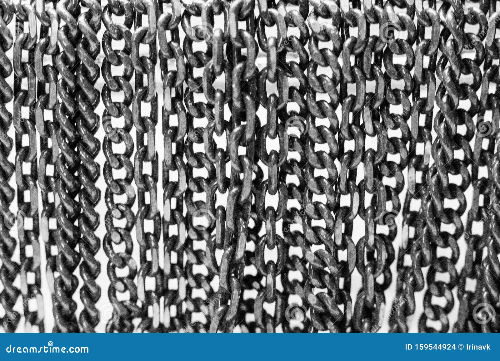 Background of Black Chains. Photo. Black and White Stock Photo - Image ...