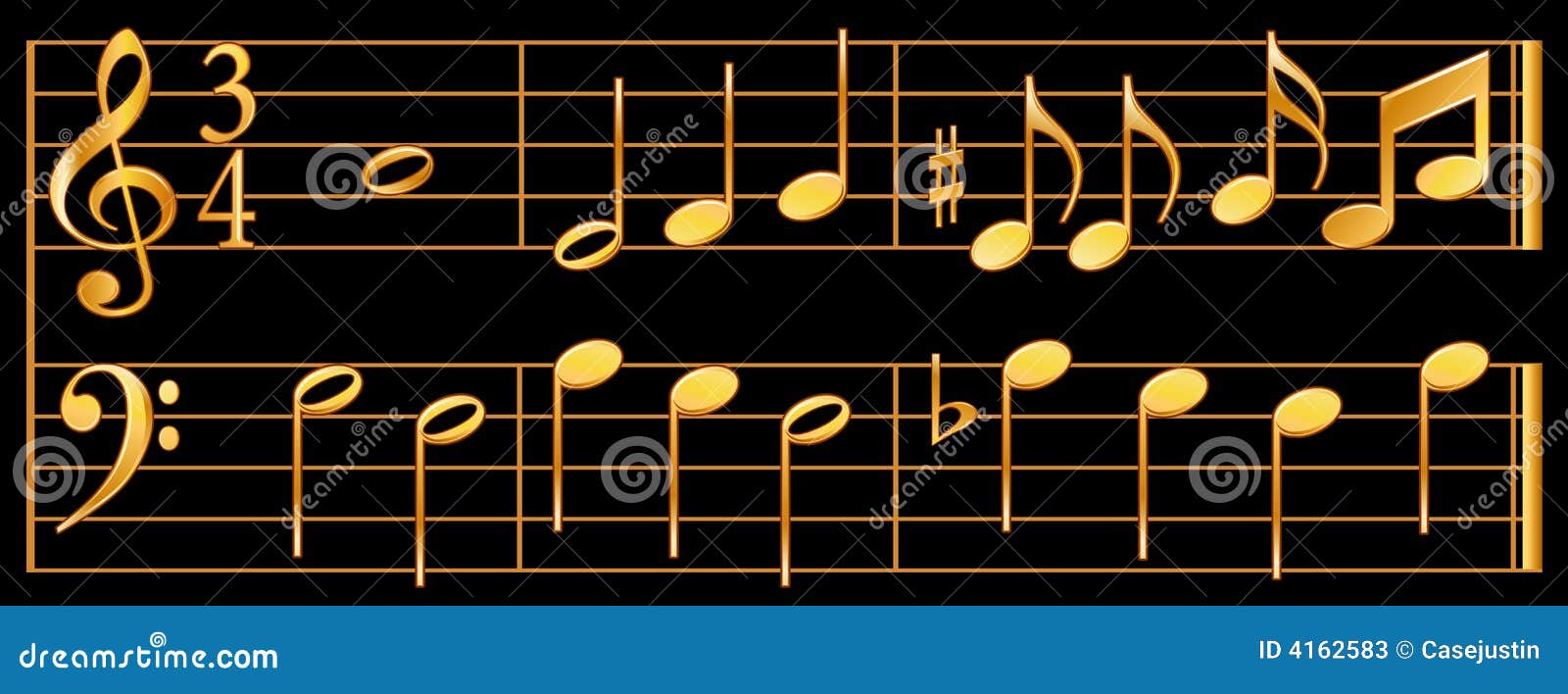 Background Black Gold Music Notes Vektor Illustrationer - Illustration ...