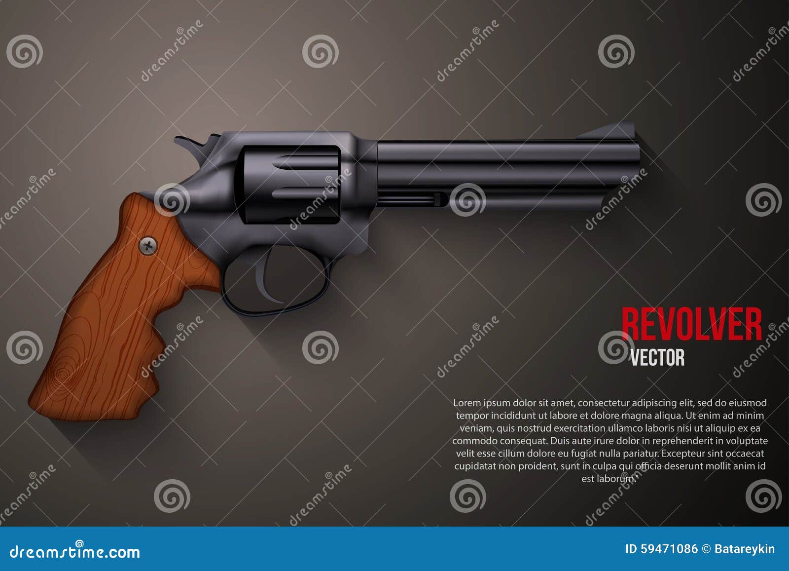 Background of Black Gun Metal Revolver Stock Vector - Illustration of ...