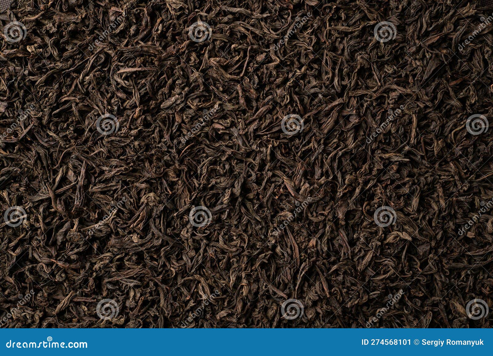 Background of Black Loose-leaf Tea. Close Up, Top View. Stock Image ...