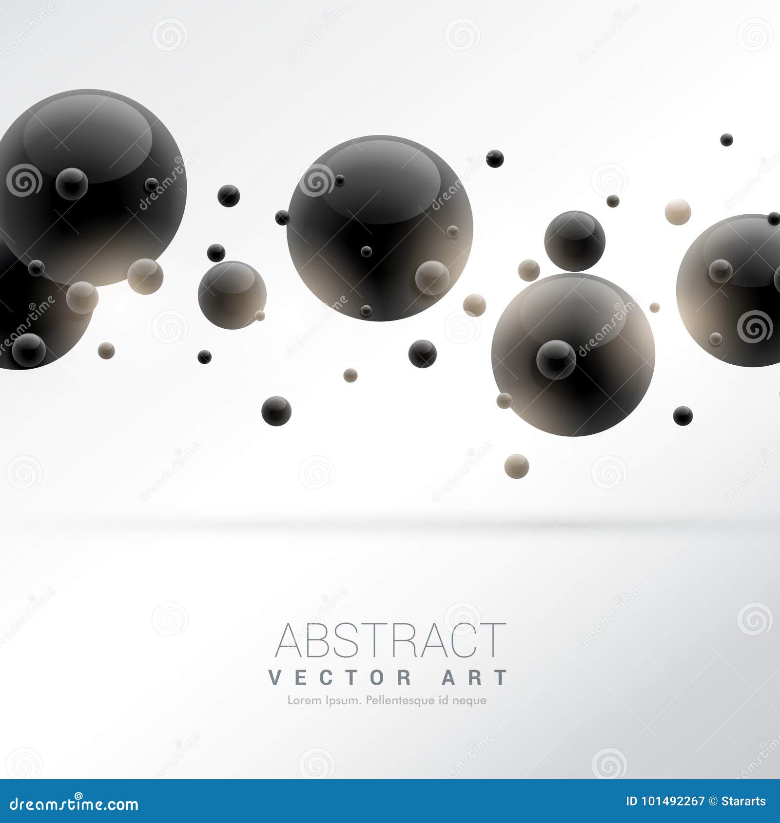 Background with Black Molecules Particles Stock Vector - Illustration ...