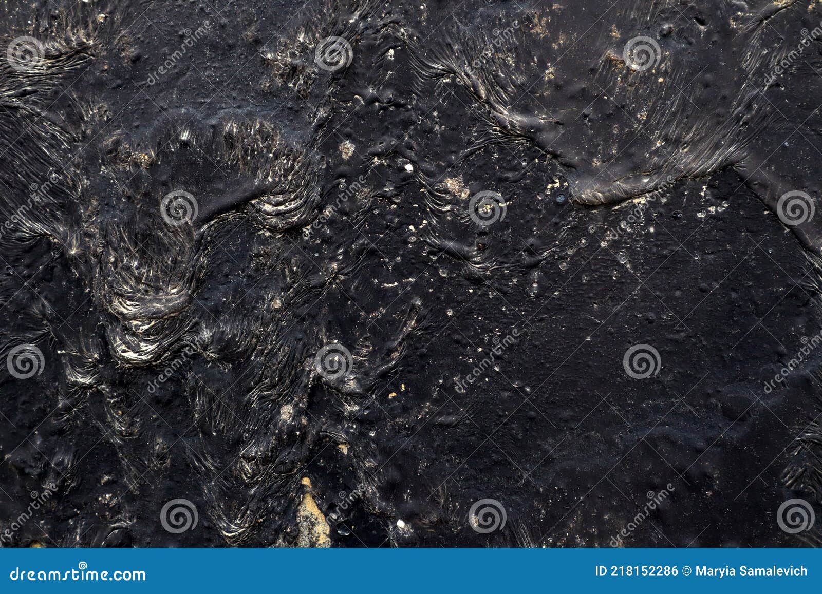 Background of Black Molten Old Bituminous Resin, Sand and Dust, Top ...
