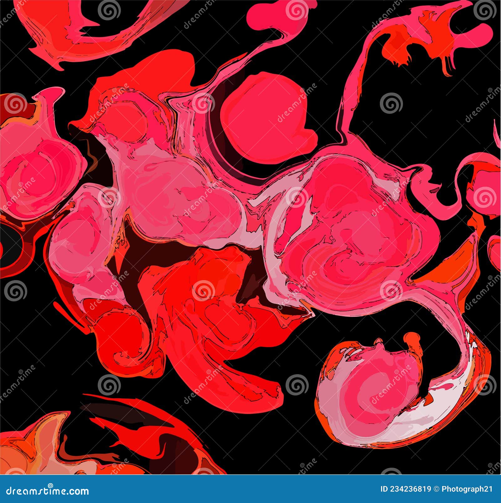 Background with Black and Red Elements, Abstract Red Spots Stock Vector ...