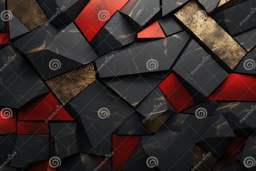 Background of Black and Red Stone Slabs Stock Illustration ...