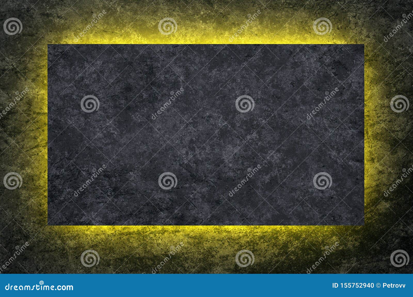 Background Black Rectangle with Yellow Backlight Stock Illustration ...