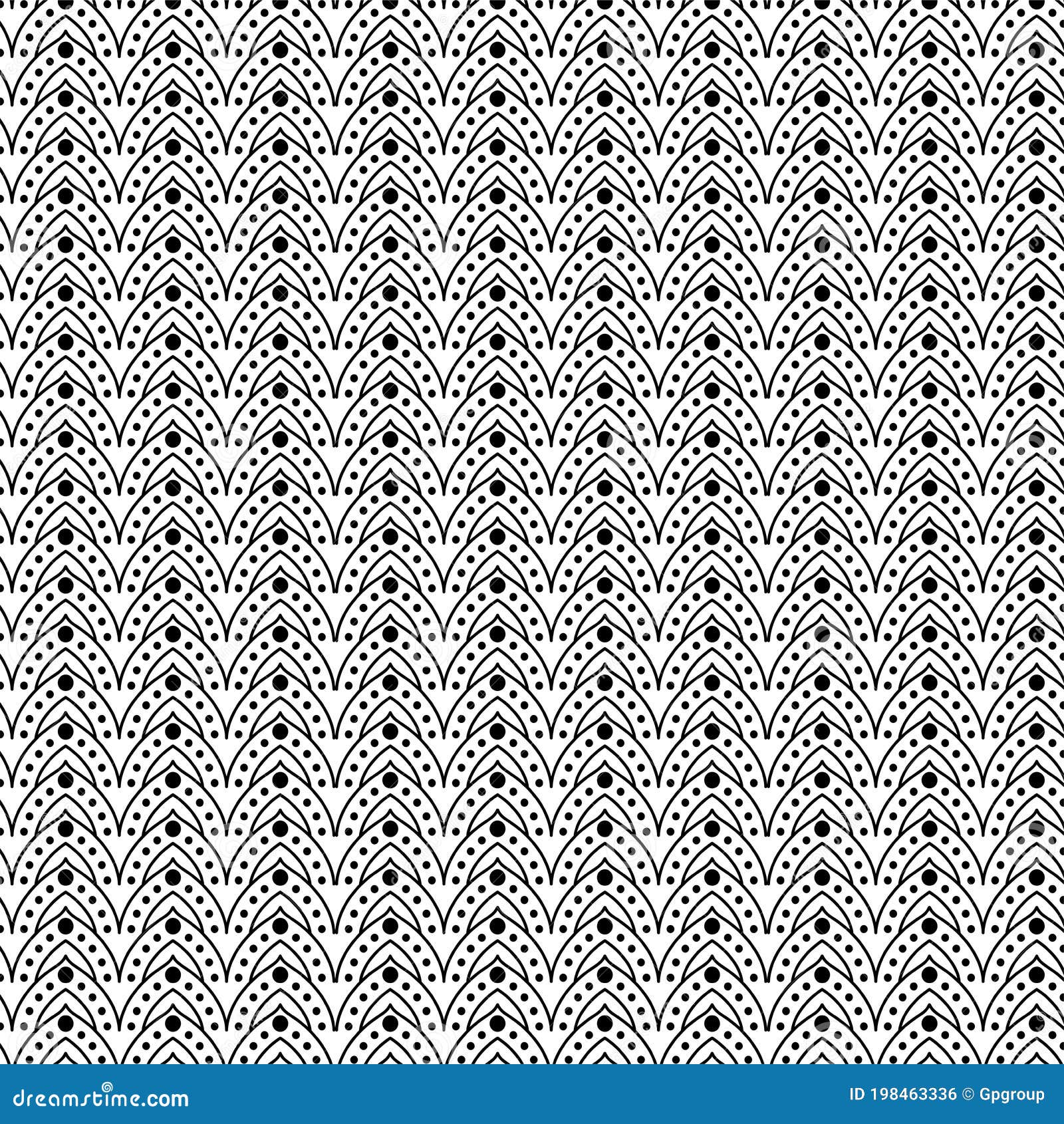 Background Black and White Arch with Points Pattern Vector Design Stock ...