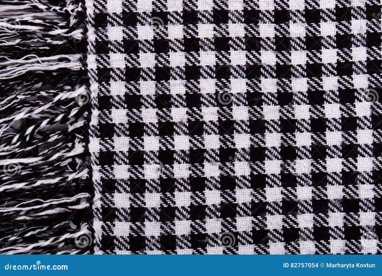 Background with Black and White Checkered Scarf. Stock Photo - Image of ...