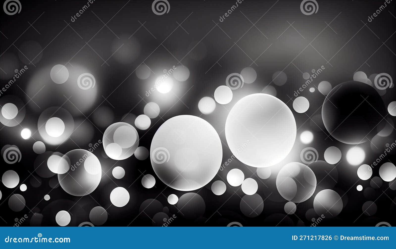 A Black and White Gradient with Circular Bokeh Lights, Generative AI ...