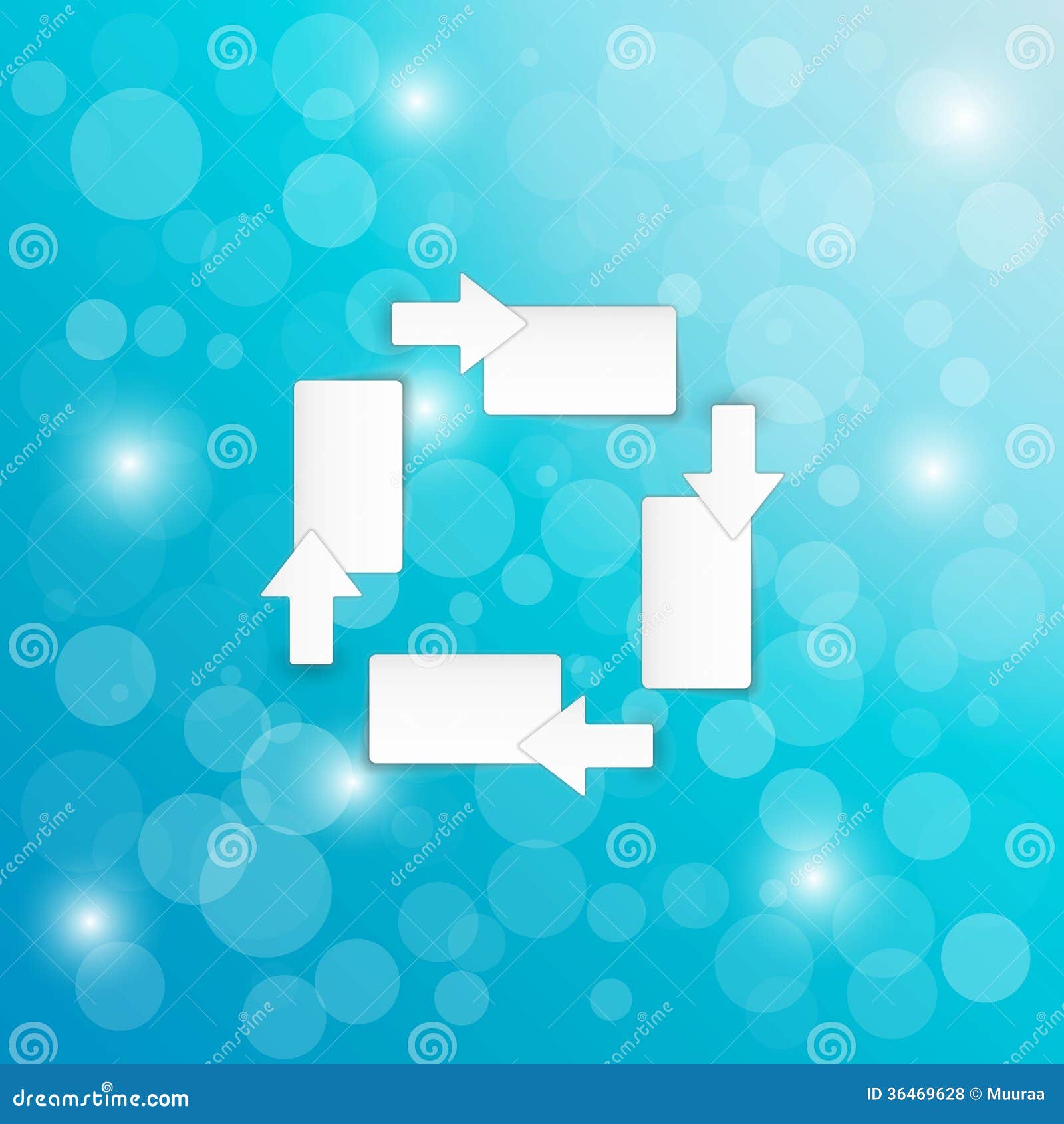 Background with Blank Paper Blocks and Arrows Stock Vector ...