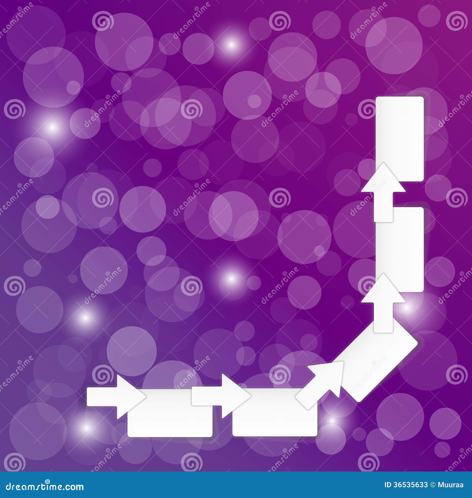 Background with Blank Paper Blocks and Arrows Stock Vector ...