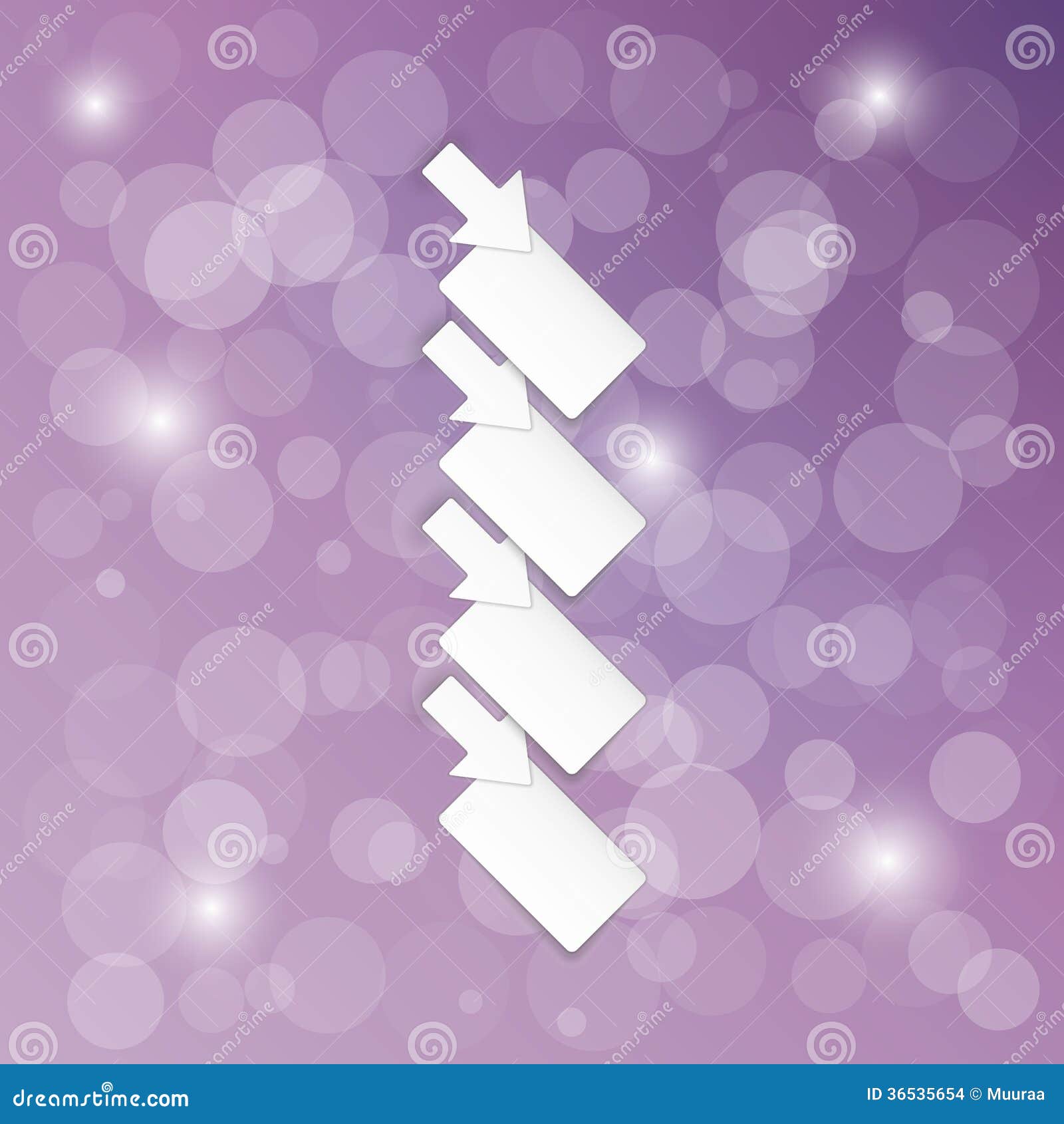 Background with Blank Paper Blocks and Arrows Stock Vector ...