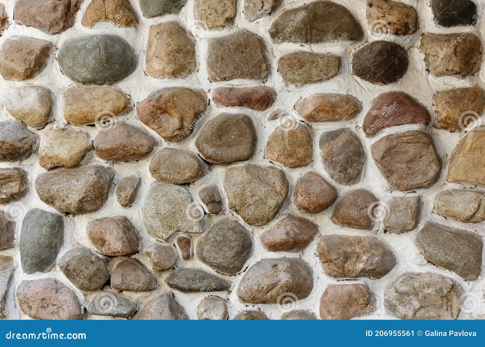 Multicolored Cobblestone Wall Stock Photo | CartoonDealer.com #47873070