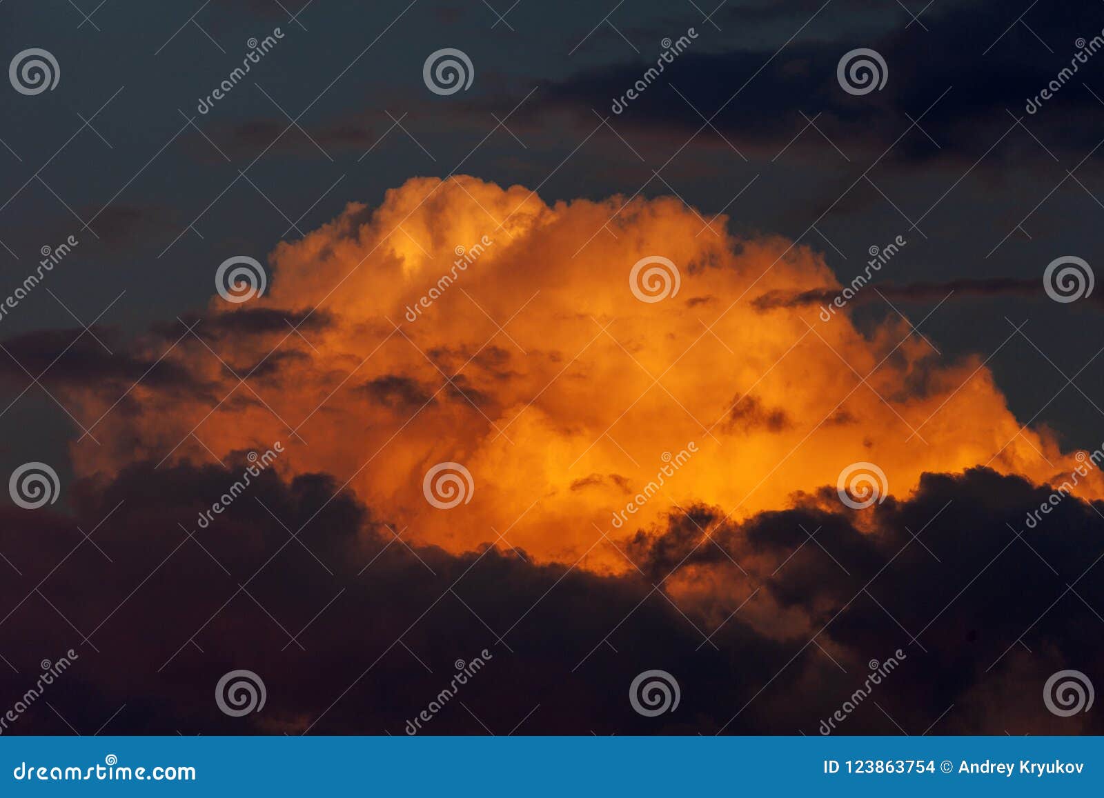 Background of the Blood Red Evening Sky and Clouds Stock Photo - Image ...