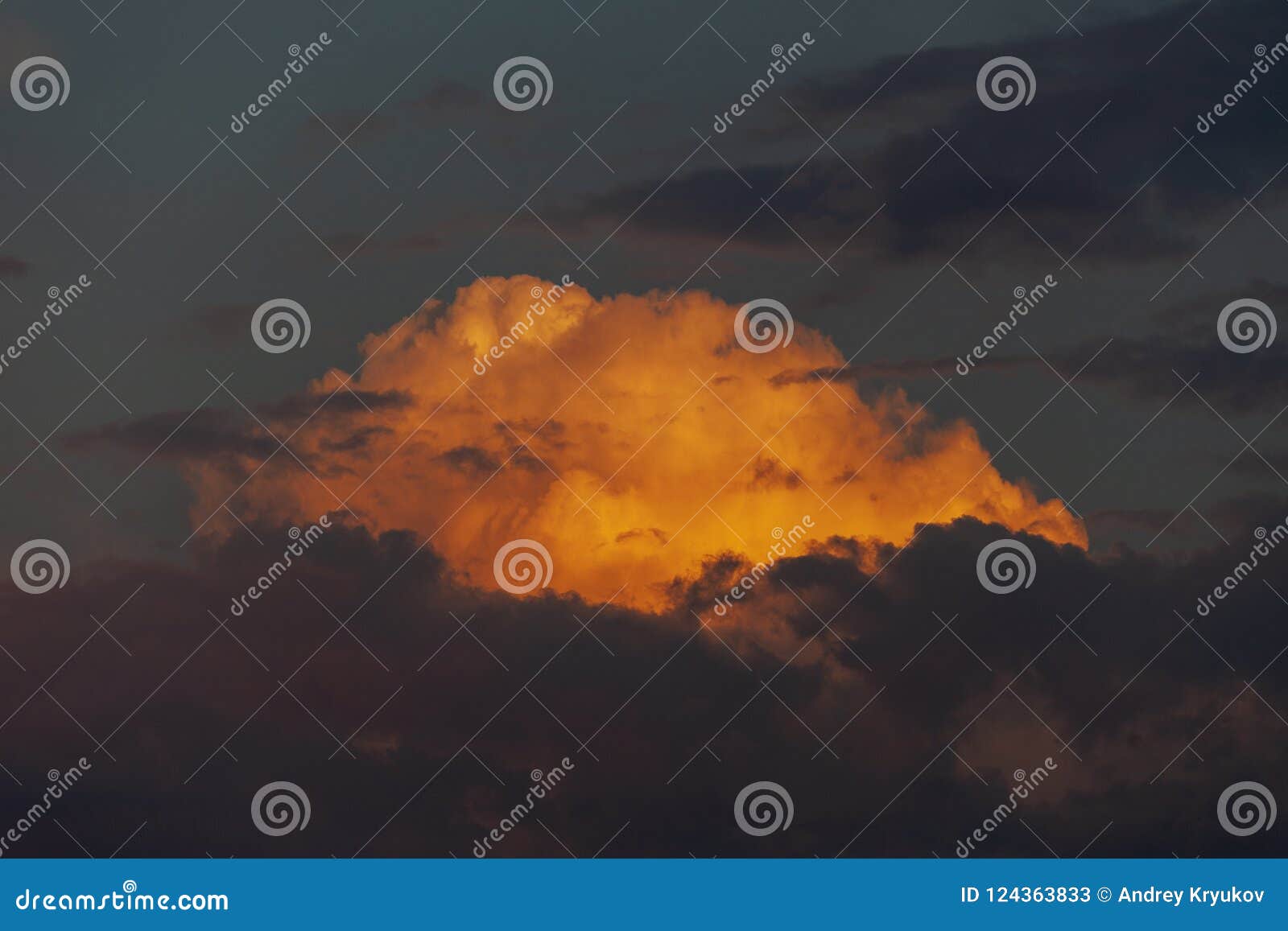 Background of the Blood Red Evening Sky and Clouds Stock Image - Image ...