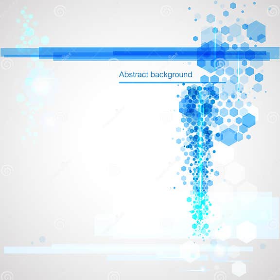 Background with Blue Abstract Elements Stock Illustration ...