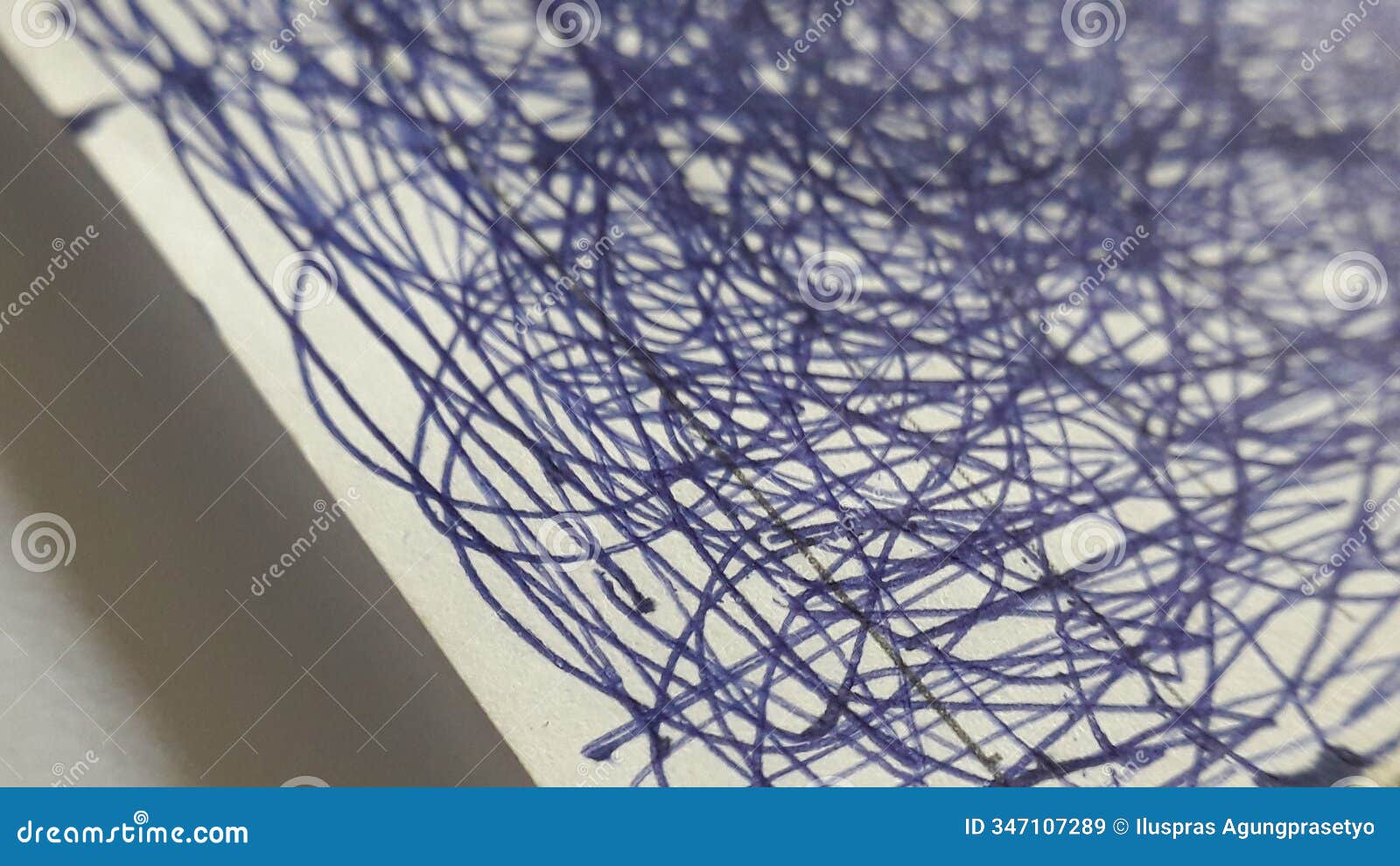 Background of Blue Abstract Scribbles on Paper with Blurred Areas Stock ...