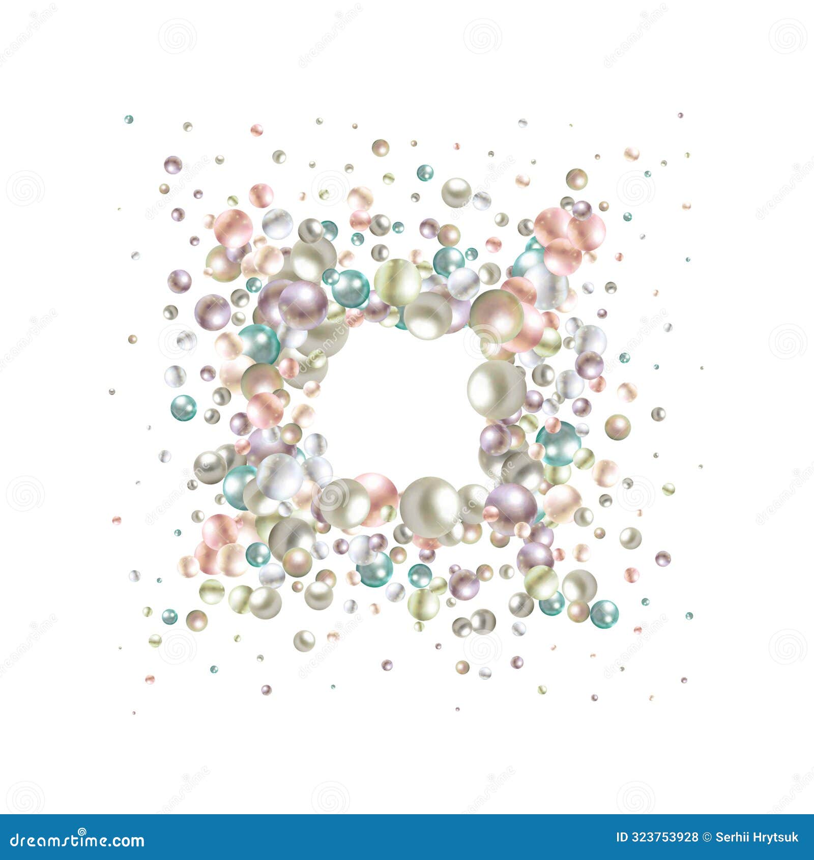 Background of Blue Balls. Template. Screensaver Stock Vector ...