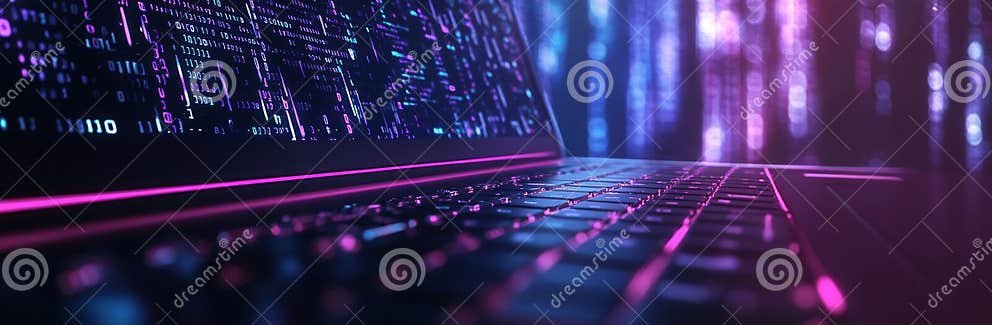 Background With Blue Binary Code A Network Of Scientific Data Binary Codes Conveys Connectivity