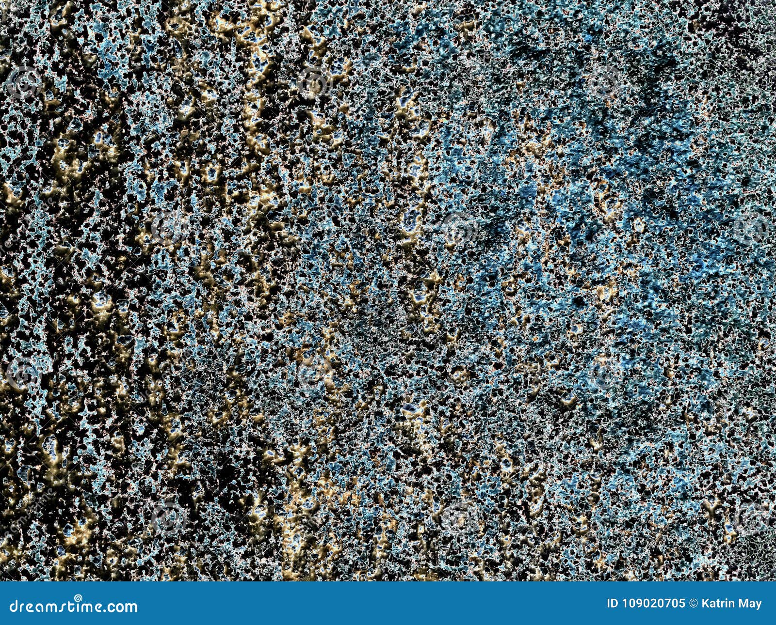 Background with Blue and Black Paint Flaking Off a Wall Stock Image ...