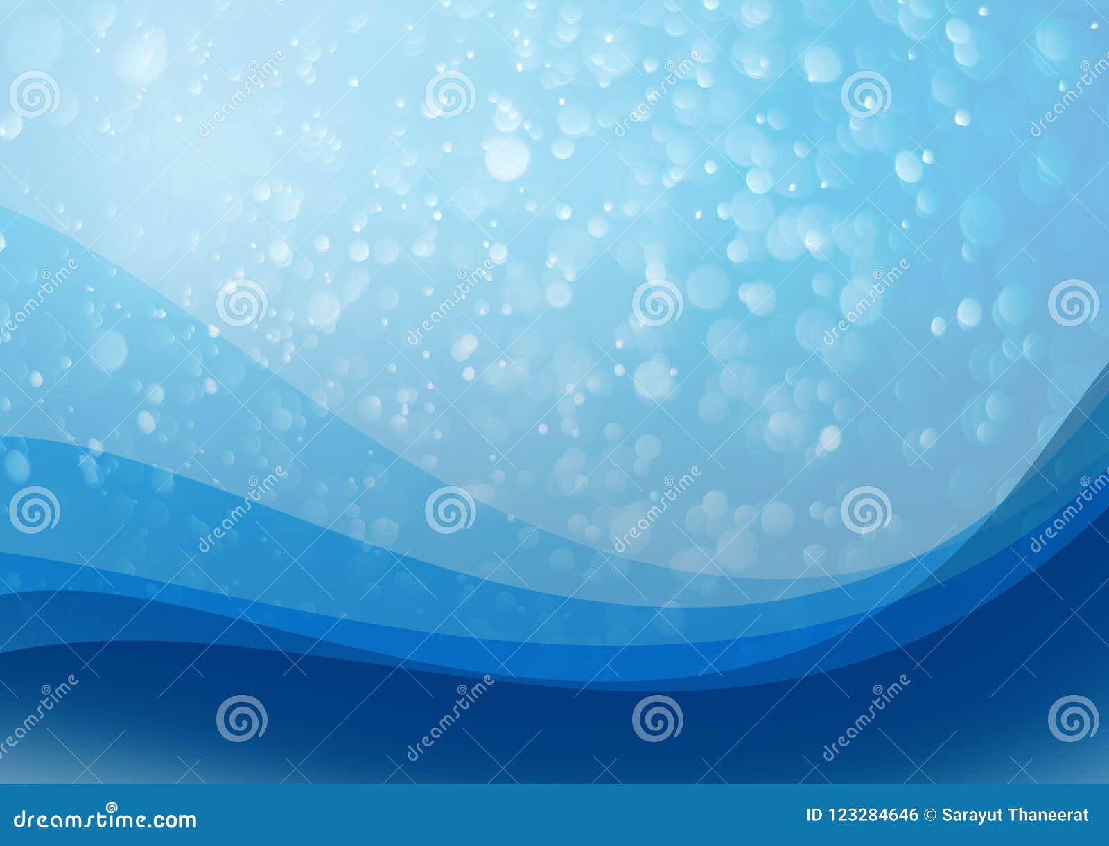 Background Blue Bokeh Sway Abstract Dynamic Blue Design with Copy Space ...