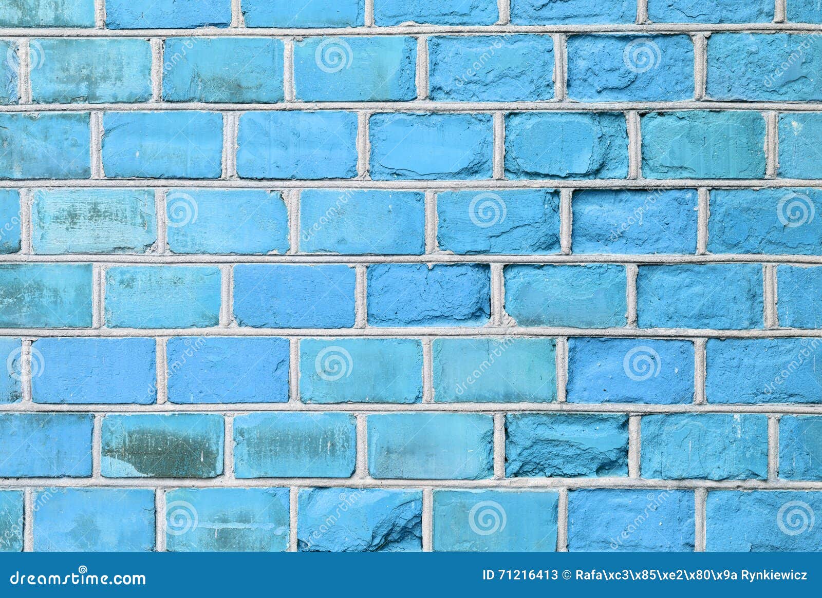 Background of Blue Brick Wall Pattern Texture. Stock Image - Image of ...
