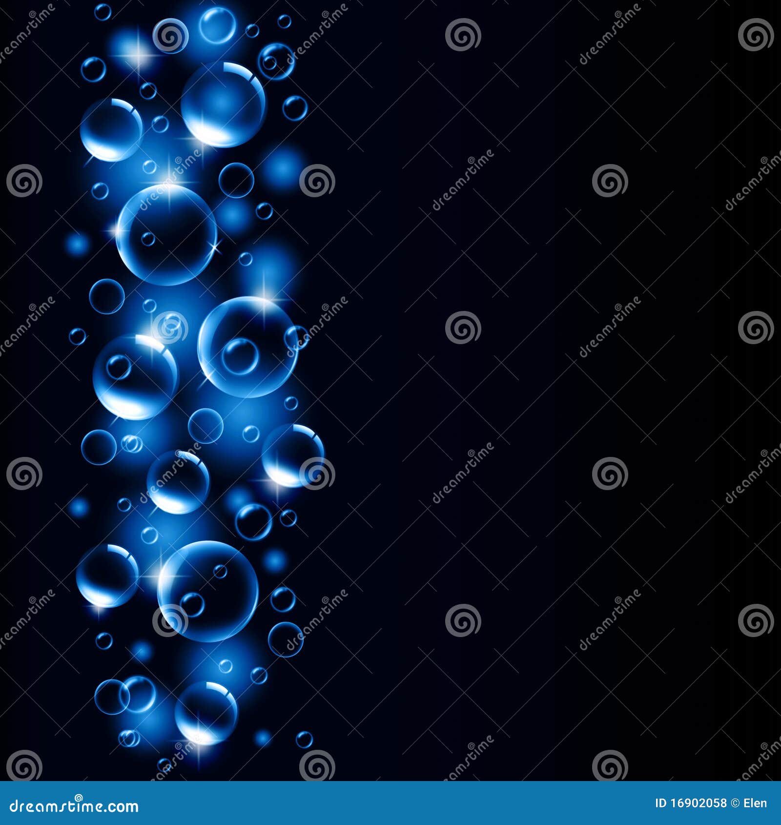 Background with Blue Bubbles Stock Illustration - Illustration of ...