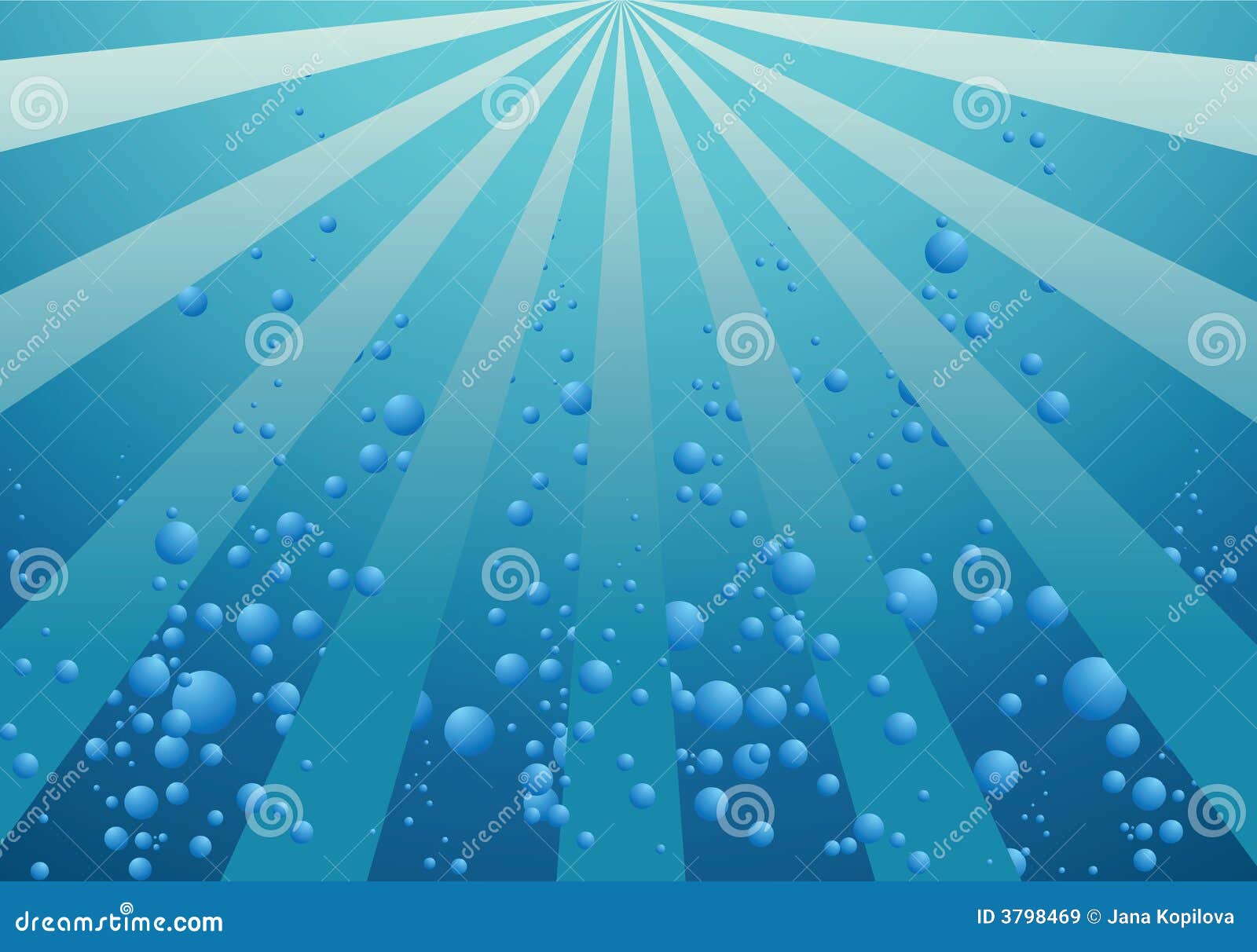 Background of Blue Bubbles Effect Stock Vector - Illustration of ...