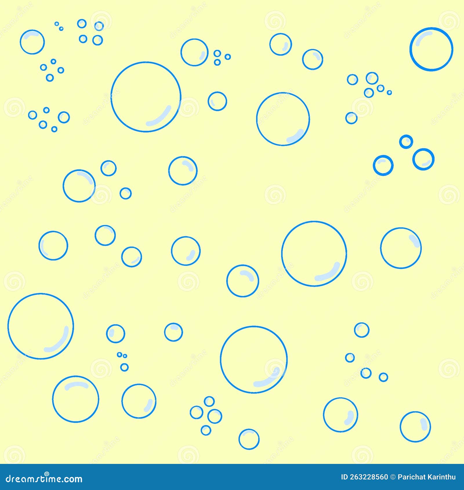 Background Blue Bubbles Small and Large Stock Illustration ...