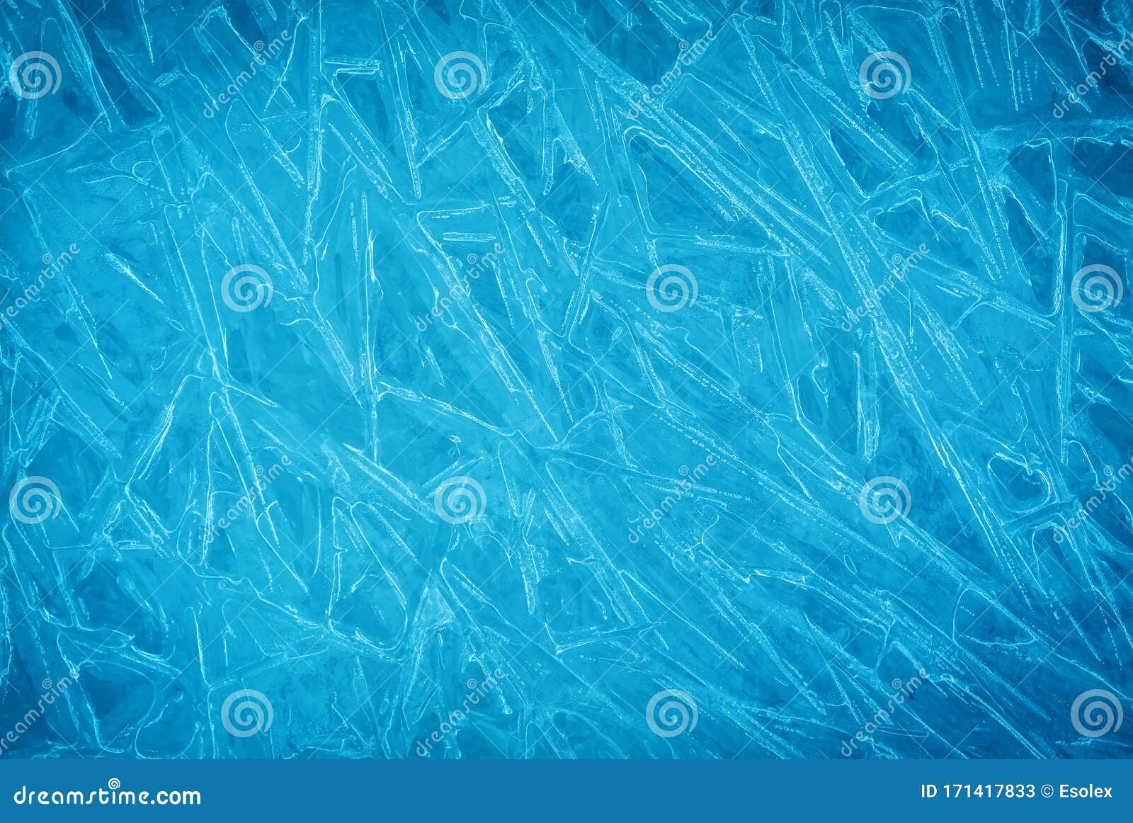 Background Of Blue Cold Winter Ice. Texture Of Frozen Surface. Frost ...