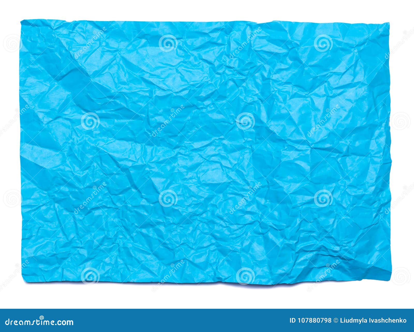 Background of Blue Crumpled Sheet of Paper. Stock Photo - Image of ...