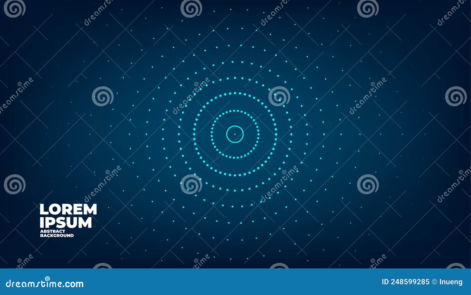 Background with a Blue Dot Circle Stock Vector - Illustration of ...
