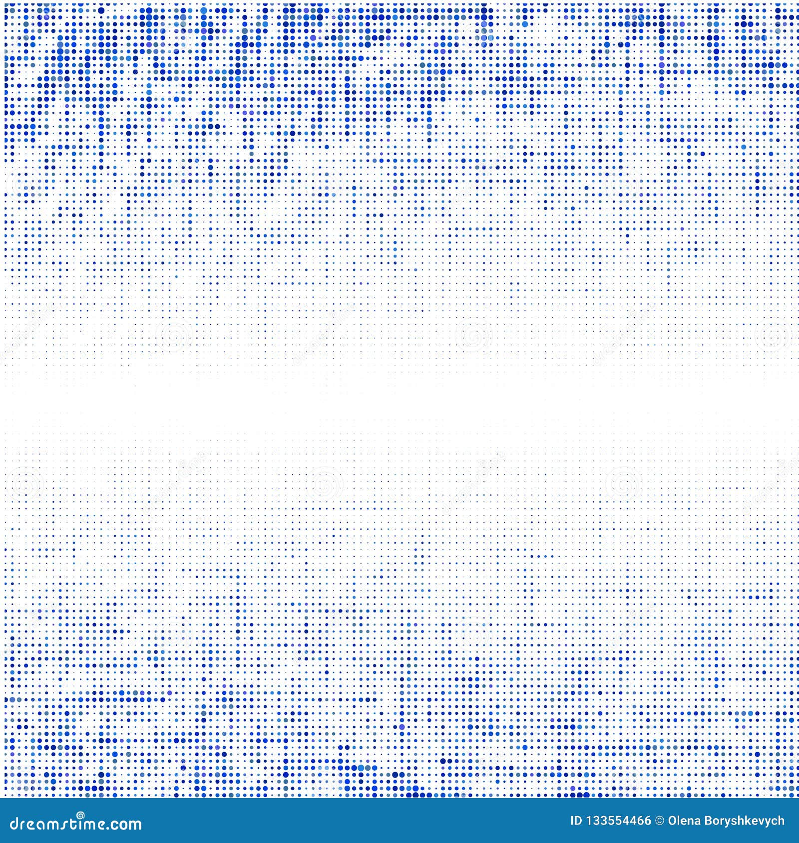 The Background of Blue Dots of Different Sizes on White. Stock Vector ...