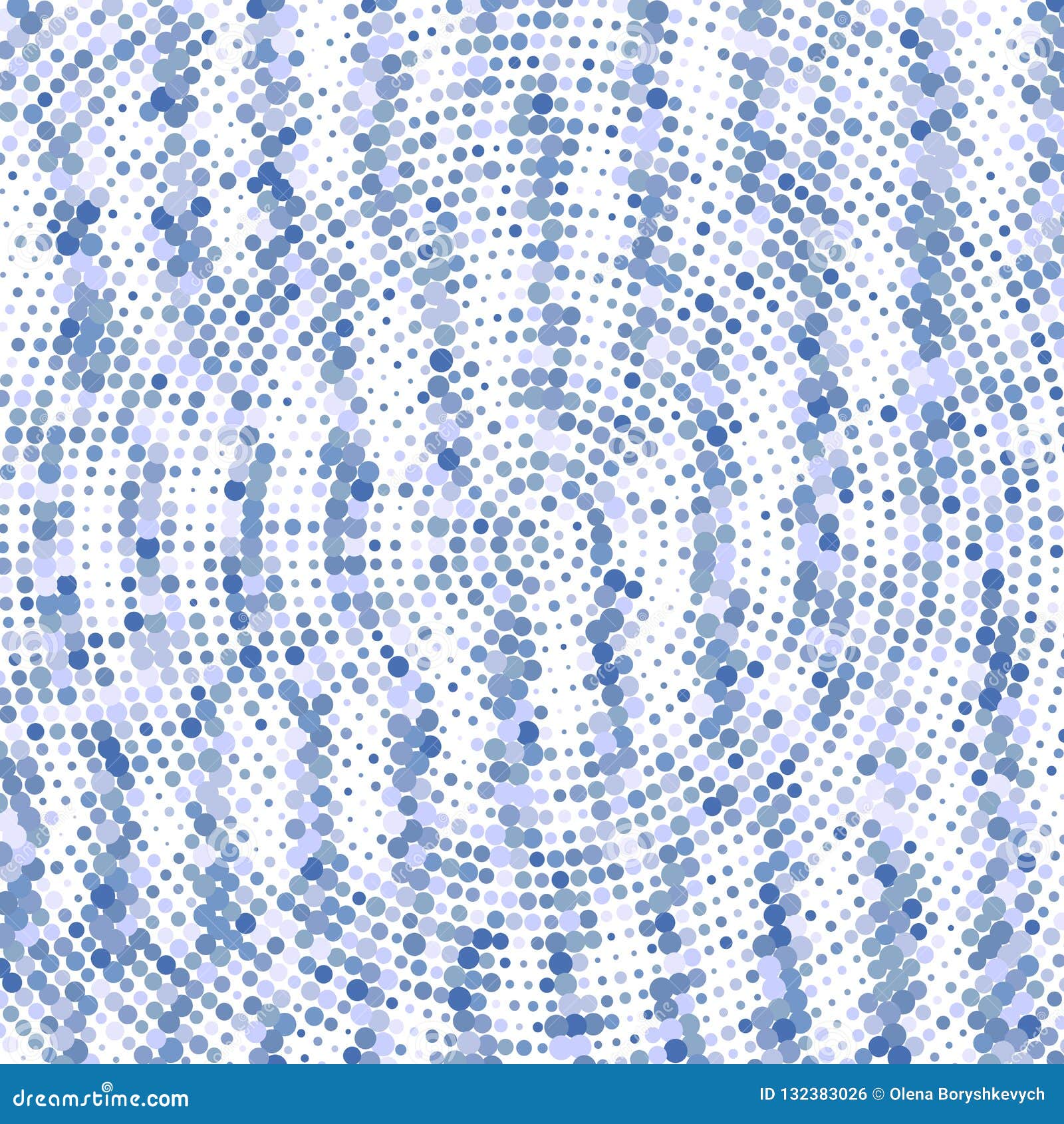 A Background of Blue Dotted Circles on White. Stock Vector ...
