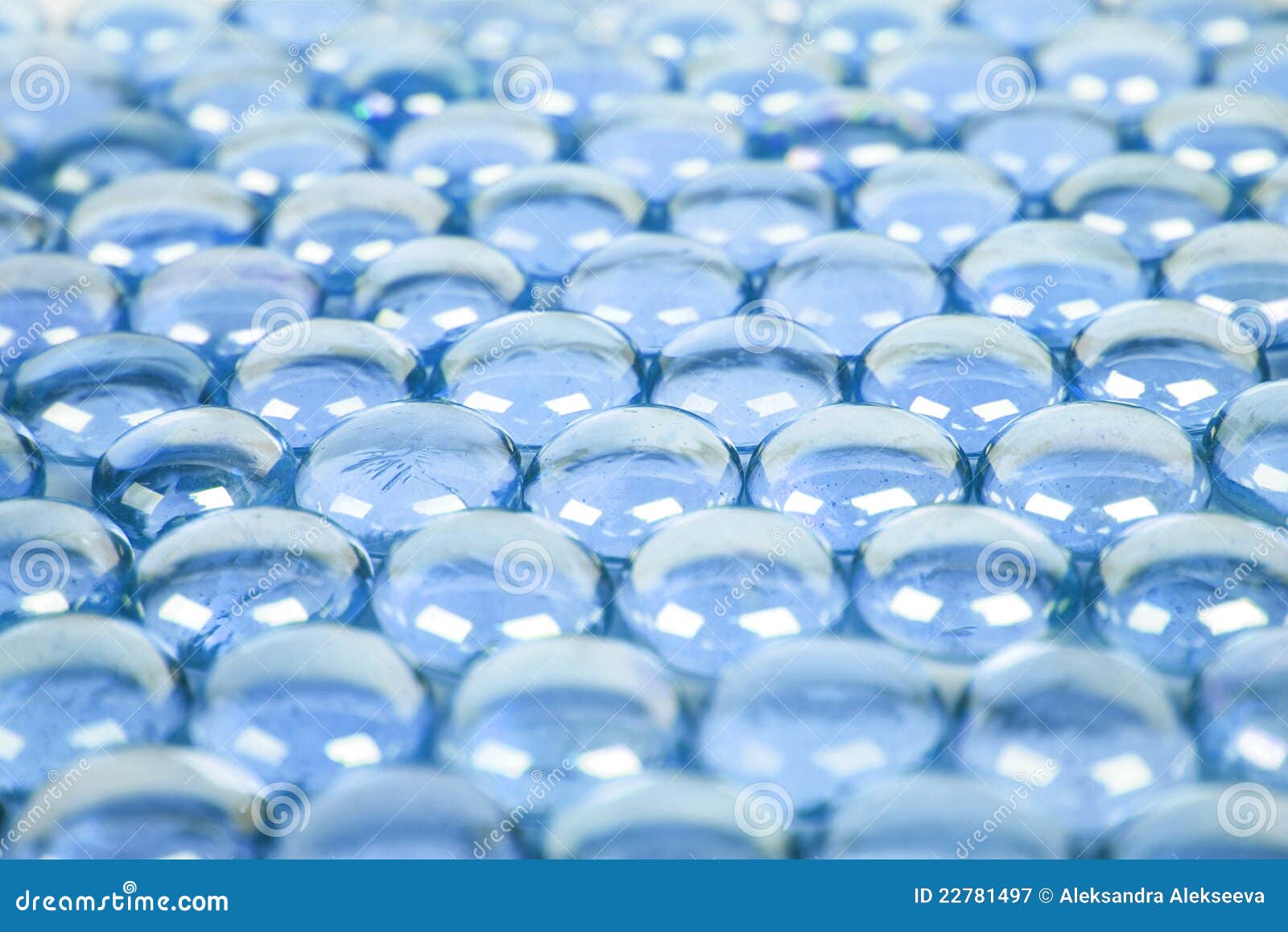Background with Blue Glass Balls Stock Image - Image of reflection ...