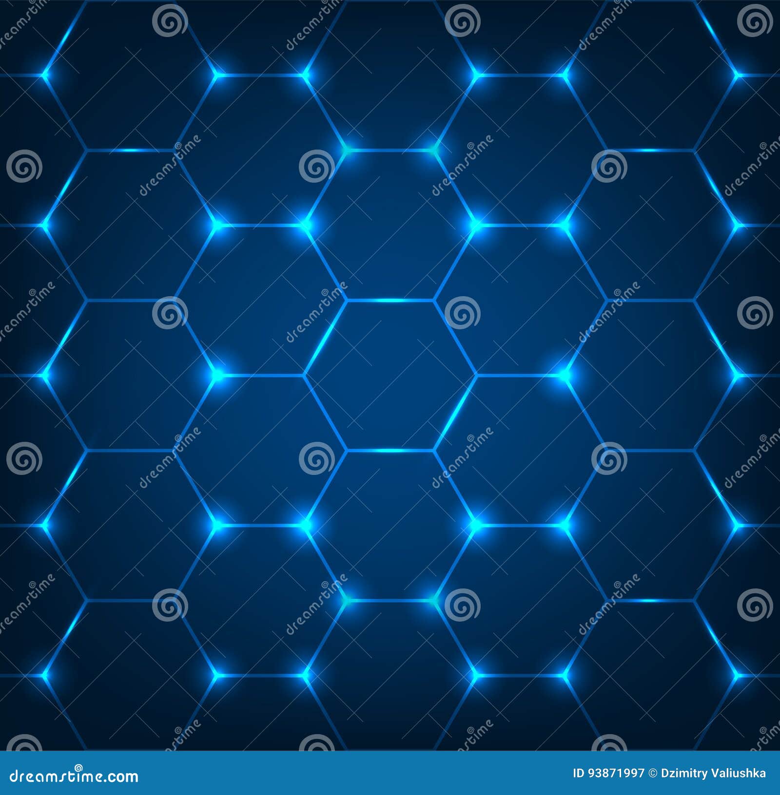 Background with Blue Hexagon Texture Stock Vector - Illustration of ...