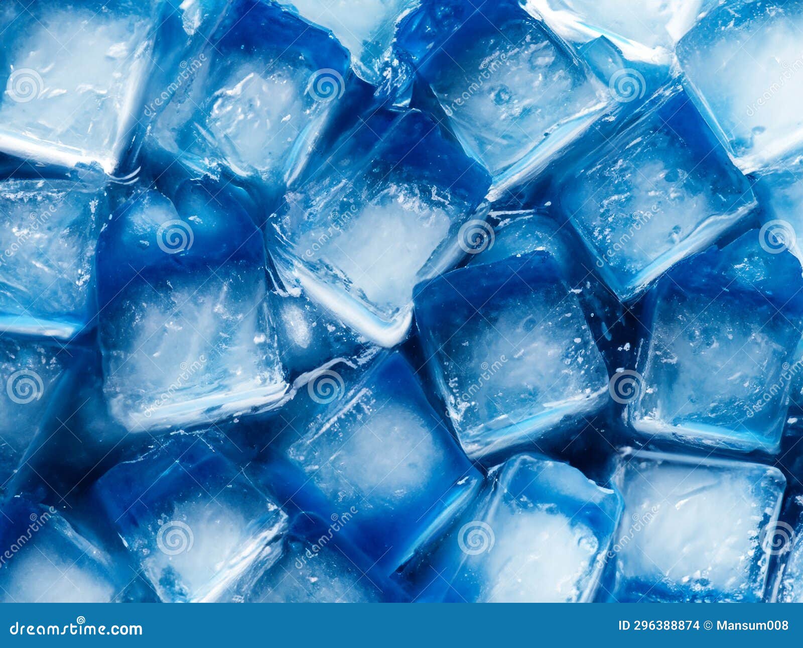 Background of Blue Ice Cubes, Top View, Close Up Stock Photo - Image of ...